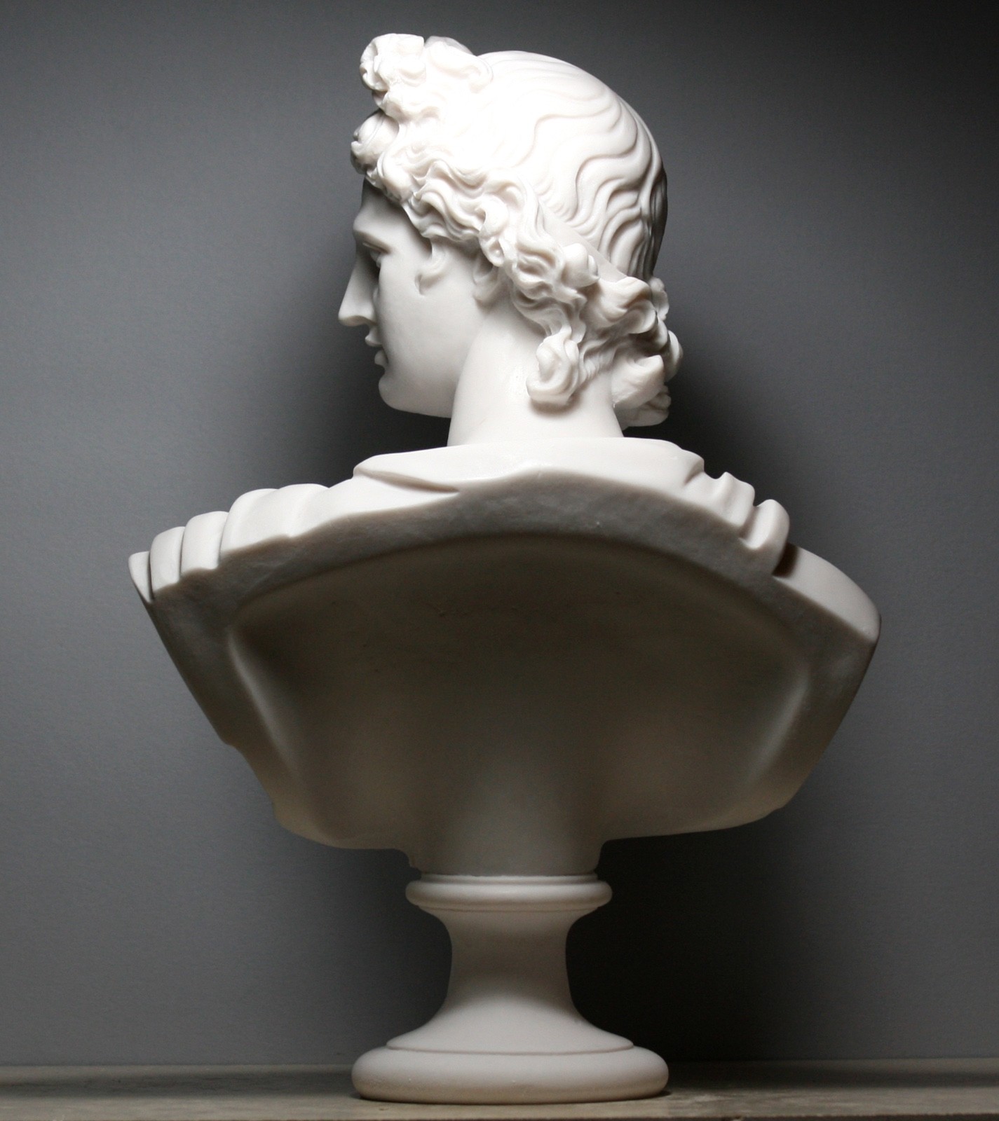 Apollo Greek Roman God Bust Head Cast Marble Statue Sculpture Handmade ...