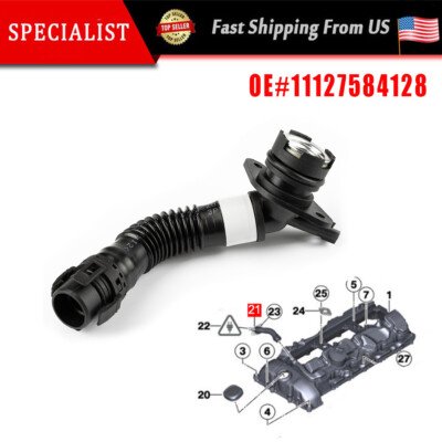 For BMW N55 E82 E88 F10 F12 F13 11127584128 Crankcase Vent Hose From ...