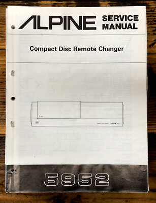 Alpine Model 5952 CD Changer Service Manual *Original* | eBay