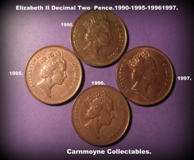 Elizabeth II Decimal Two Pence.1990.1995-1996-1997.AH7870. | eBay