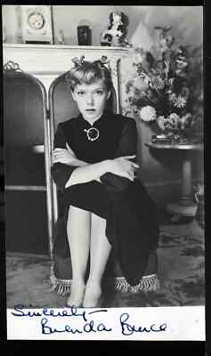 1947 HAND-SIGNED Brenda Bruce ORIGINAL VINTAGE PHOTOGRAPH - ENGLISH ...