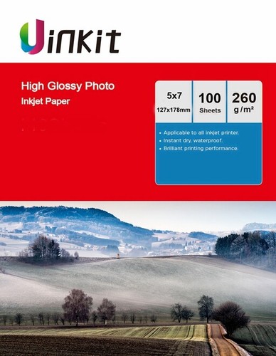 100Sheets 5x7 Thick Photo Paper 260Gsm High Glossy Inkjet Paper ...