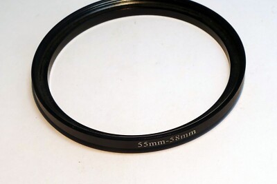 55mm to 58mm male to female threads step Up ring adapter | eBay
