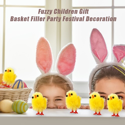 60 Pieces Easter Chick Mini Adorable Plastic Craft Chicks Portable ...