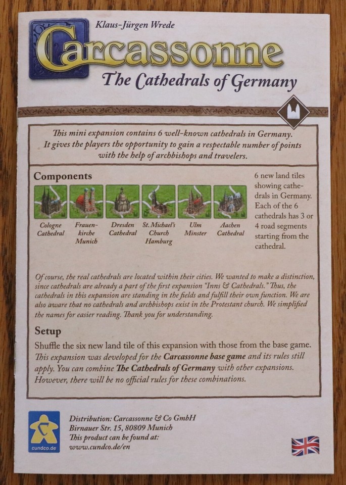 Carcassonne Promo Board Game New Art Edition Mini Expansions Upgrades ...