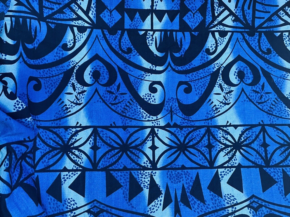 Tribal Print Pattern Blue African Tribal Print Pattern In Blue, Black,