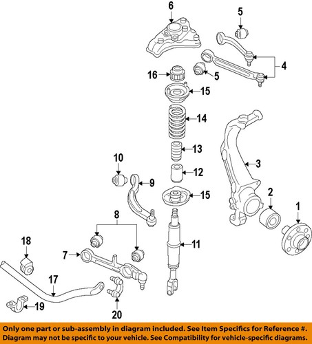 2009-2017 Audi Q5 Front Suspension Upper Bushing 8R0407515 | Genuine ...