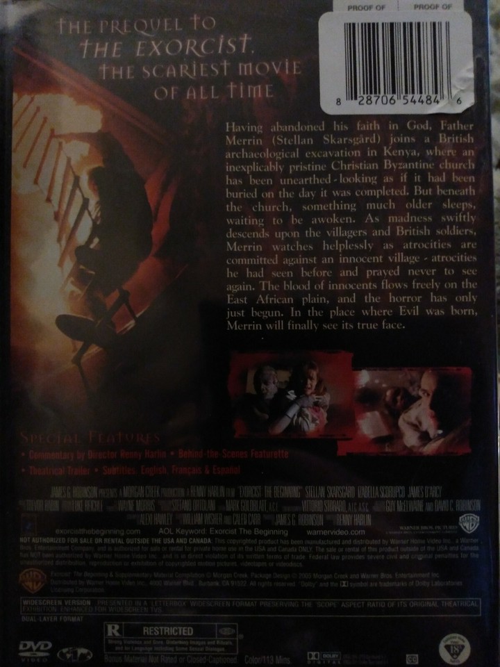 Exorcist: The Beginning (DVD) Sealed 85392467426| eBay