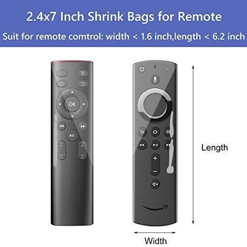 Small Shrink Wrap Bags for TV Remote Control 2.4x7 Inches Clear PVC ...