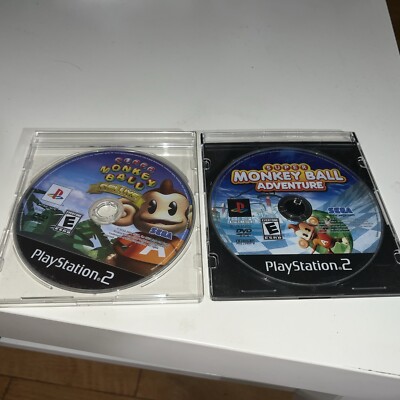 Super Monkey Ball Adventure & Super Monkey Ball Deluxe PS2 Disc Only ...