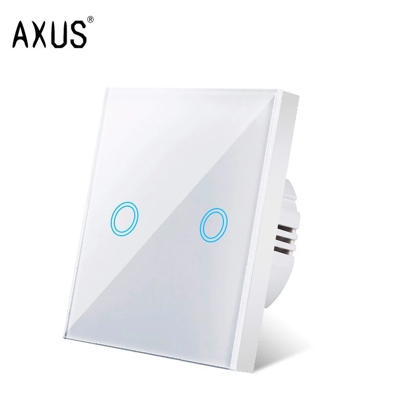 1/2/3Gang Light Touch Switch LED Panel Tempered Glass Wall Screen Smart ...