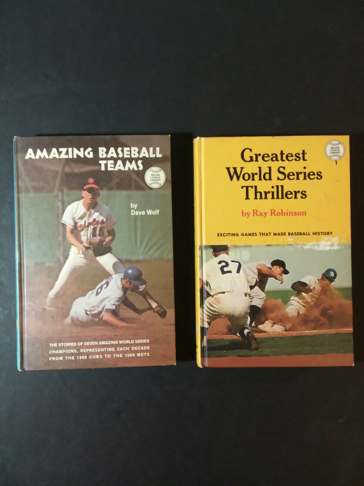 Vintage Baseball Books 1965 & 1970 Random House Very good condition lot ...