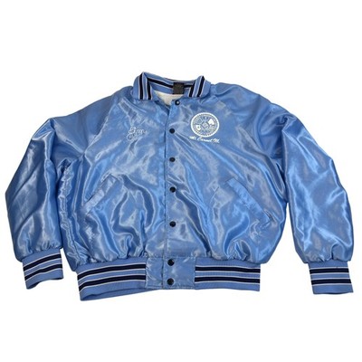 Chicago Satin Union Jacket Men’s Large Blue 80’s USA Aerospace Local ...