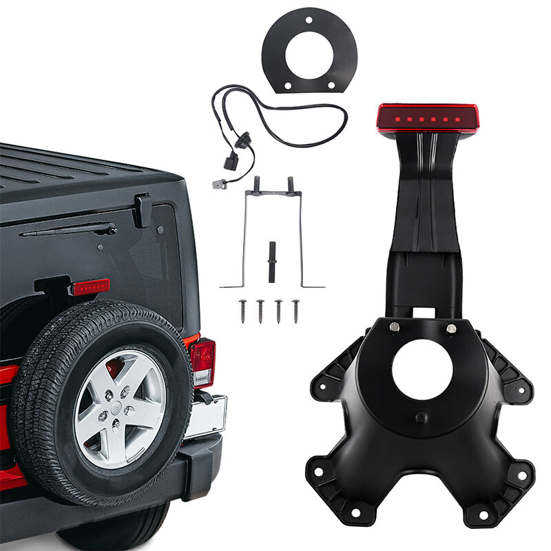 For 2007-2018 Jeep Wrangler Spare Tire Mounting Bracket W/Brake Light ...