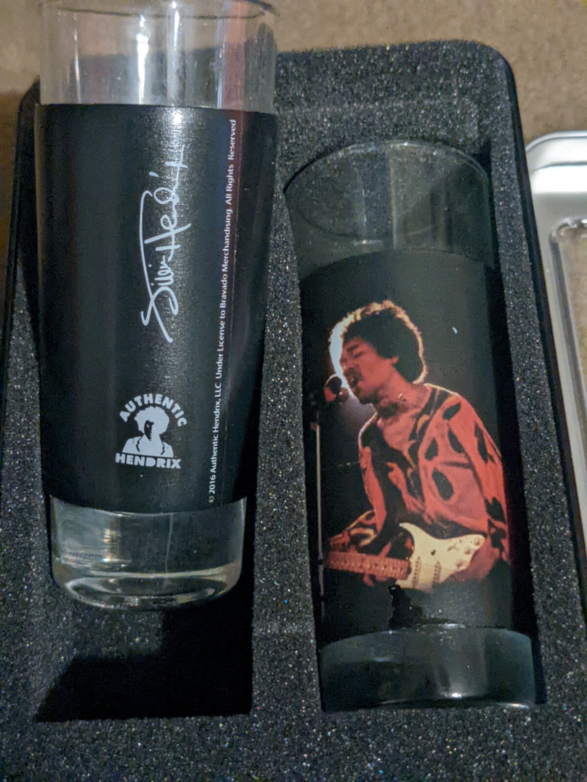 Jimi Hendrix Tin Box 2 Ounce Shot Glasses 2 Piece Set NEW | eBay