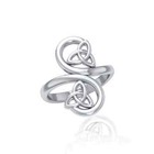Double Trinity Spiral 925 Sterling Silver Ring Fine Celtic Heritage ...