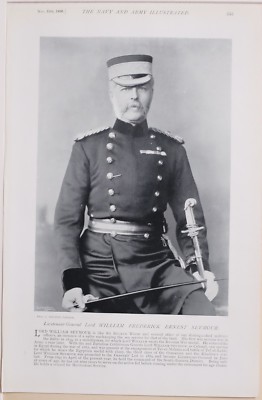 1896 BOER WAR ERA LIEUTENANT GENERAL LORD WILLIAM FREDERICK ERNEST ...