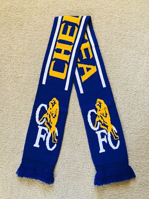CHELSEA FC Scarf Classic Logo Brand New Good Size Great Quality Knitted ...