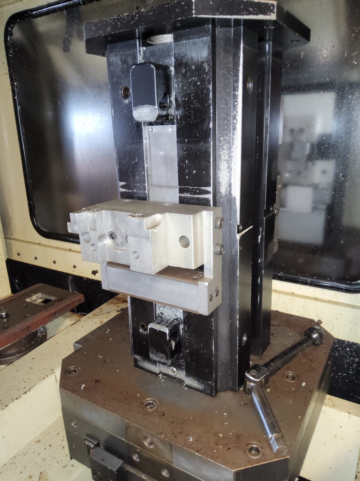 CHICK VISE 6" Tombstone 2 sided Double Lock Vises 16 x 16 BASE MAZAK ...