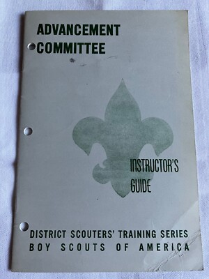 1965 Advancement Committee Instructor's Series Pamphlet District Scout ...