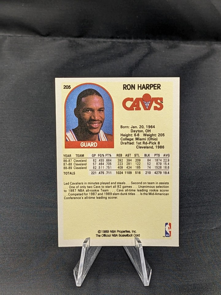 1989-90 NBA HOOPS BASKETBALL #205 RON HARPER - CLEVELAND CAVALIERS | eBay