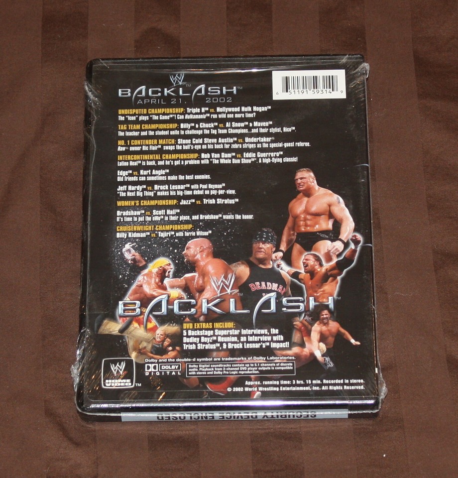 WWE Backlash 2002 (DVD) wwf BRAND NEW 651191593149 | eBay