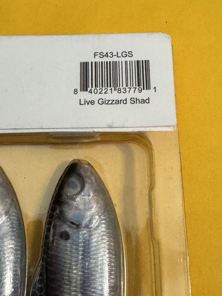 “New Release” MASTERCLASS 6th Sense Fiction Shad 4.3 Live Gizzard Shad | eBay