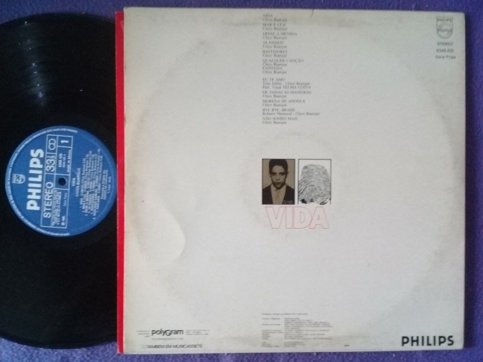 LP CHICO BUARQUE VIDA 1980 BRAZIL PHILIPS 6349435 INCLUDES INSERT VG ...