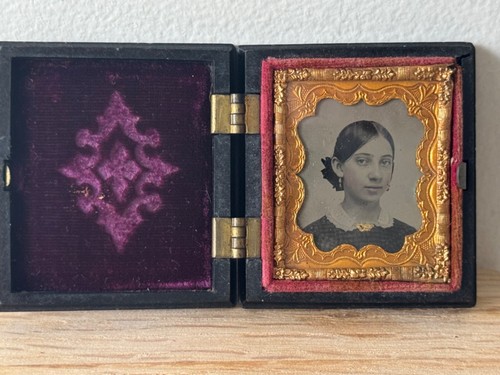 Ambrotype Tintype Cased Photograph mid-Century Women Girl ...