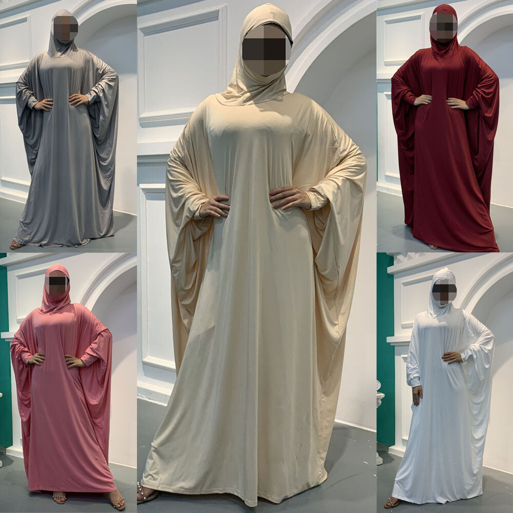 Muslim Prayer Robe National Islamic Dress Ramadan Jilbab Hijab Bat ...