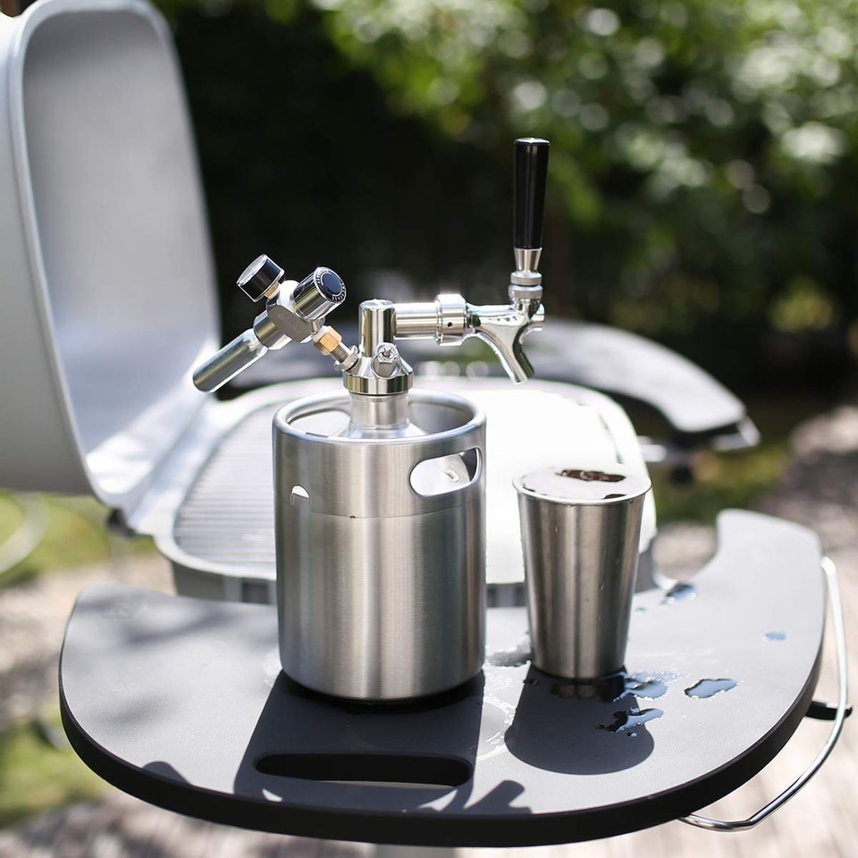 64oz Pressurized Mini Keg Growler, Portable Stainless Steel Home Keg ...