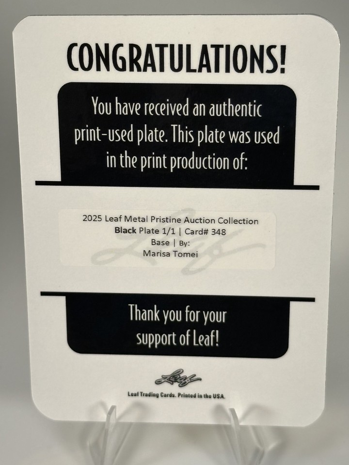 Marisa Tomei 2025 Leaf Metal Pristine Black Printing Plate 1/1 | eBay