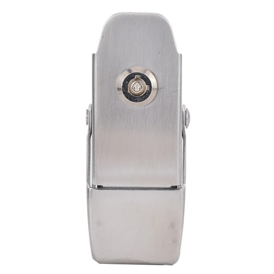 Stainless Steel Spring Loaded Latch Clip With Two Keys For Sliding ...