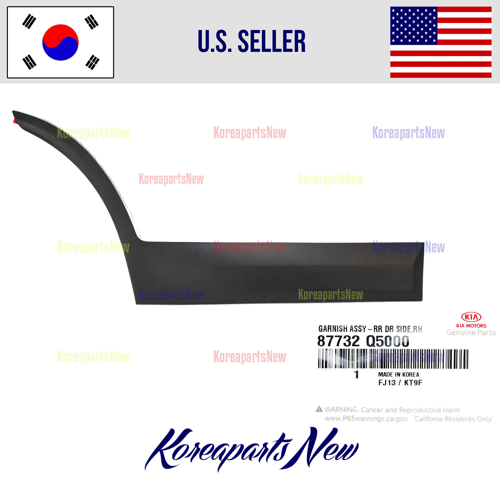 REAR Door Molding Right PASSENGR 87732Q5000 ⭐GENUINE⭐ fits Kia Seltos ...
