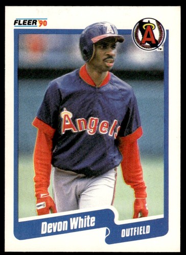 1990 Fleer Baseball Card Devon White California Angels #147 | eBay