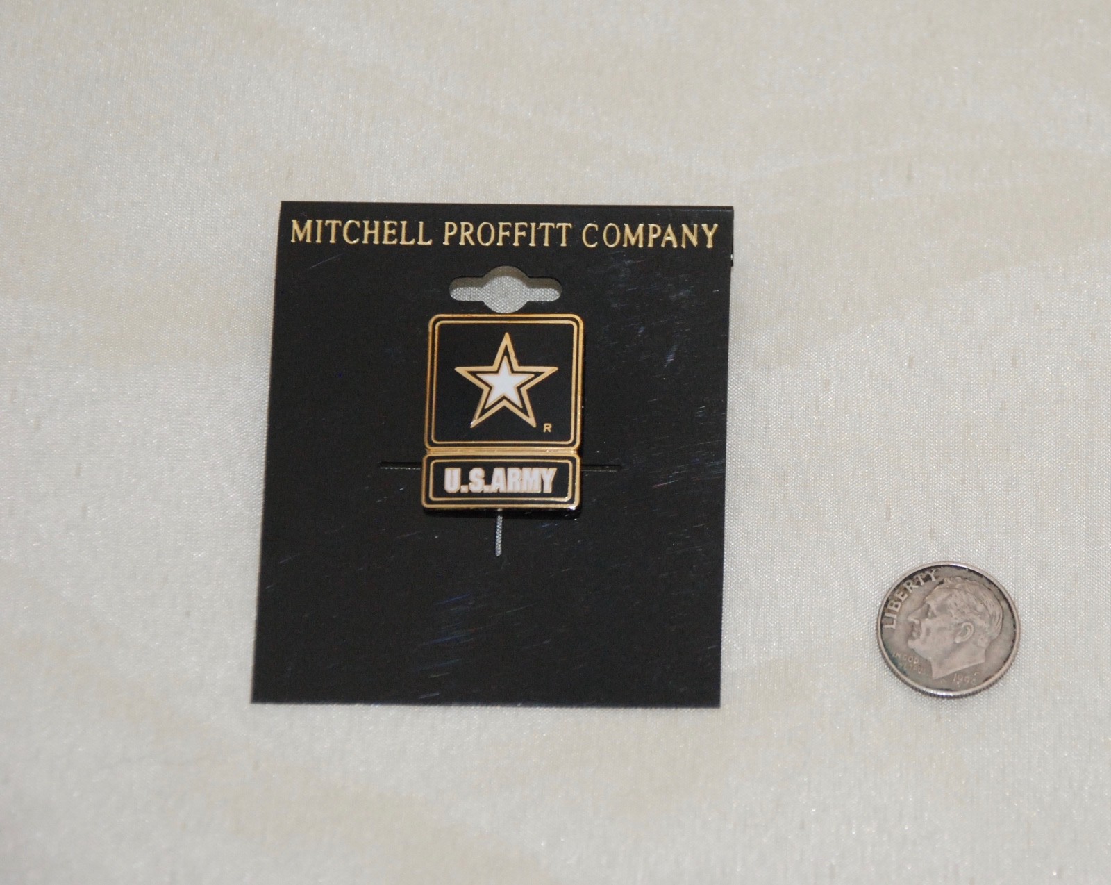New on Card Mitchell Proffitt Co U.S. Army Pin Star Gold Black White ...
