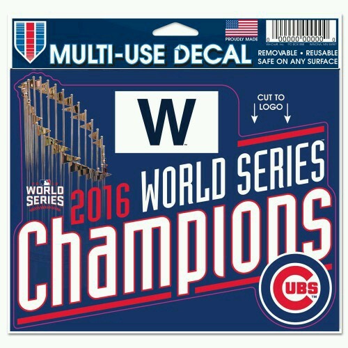 CHICAGO CUBS 2016 WORLD SERIES CHAMPIONS MULTI-USE LOGO CUT DECAL 5"X6 ...