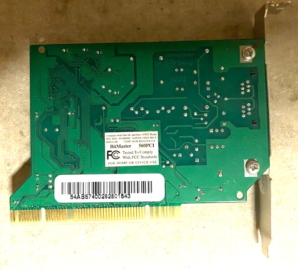 PCI NETWORK CARD BITMASTER 560PCI USOC JACK RJ11C/CA11A | eBay