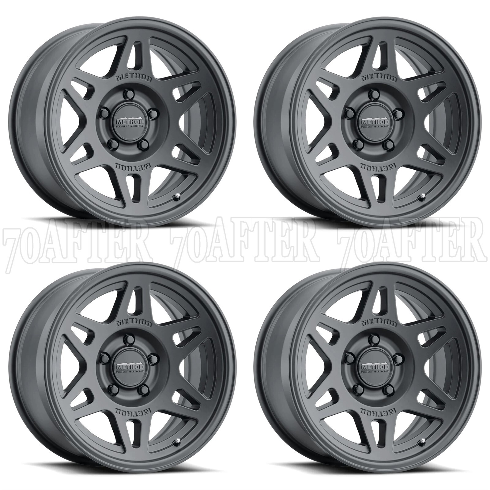(4X) Method MR706 Bead Grip Wheels [17x8.5|5x127|ET:0|CB:71.5] Matte ...