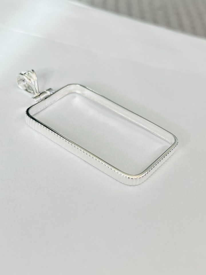 Sterling silver screw top Bezel frame For 1 oz ounce Credit Suisse Gold ...