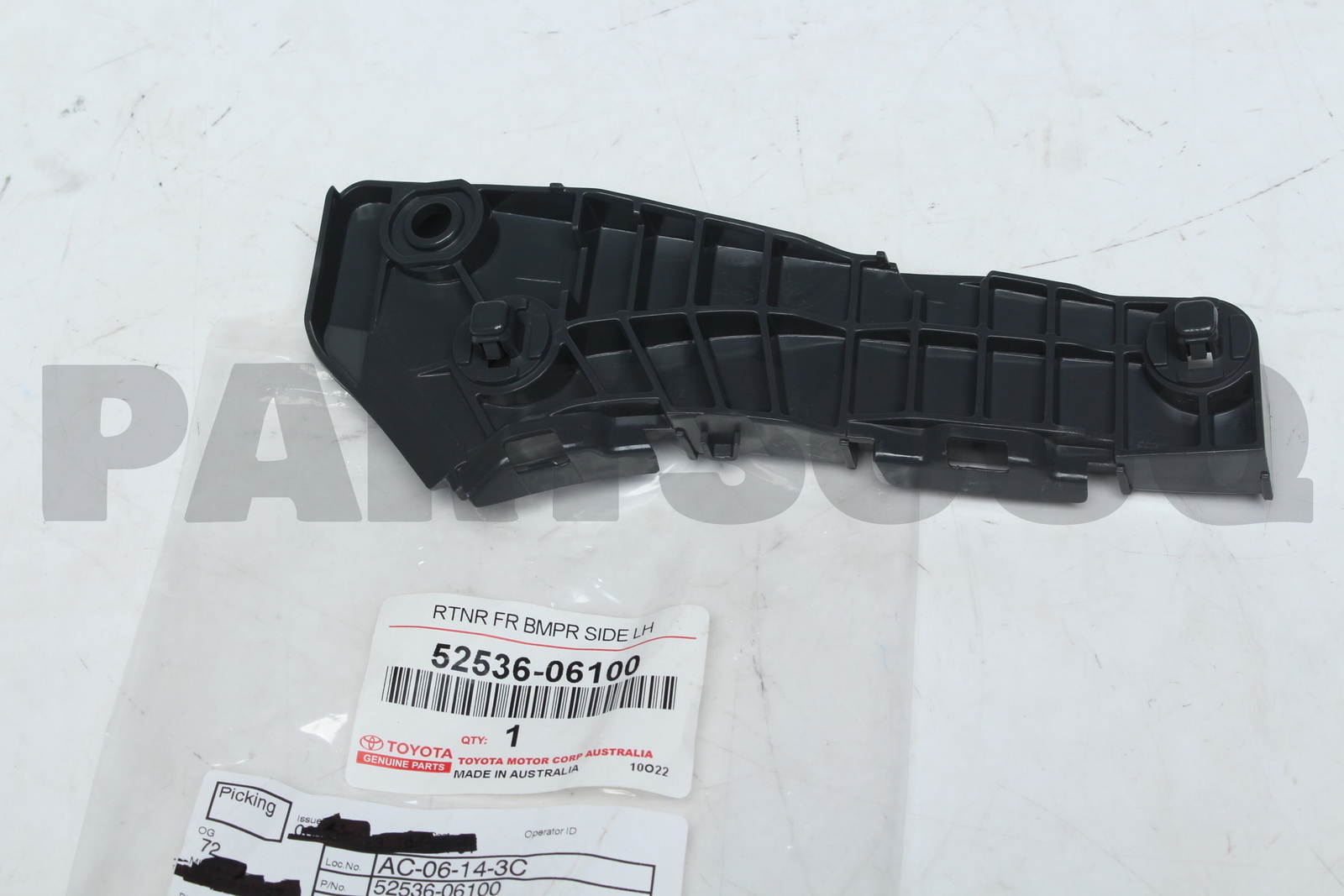 5253606100 Genuine Toyota RETAINER, FRONT BUMPER SIDE, LH 52536-06100 ...