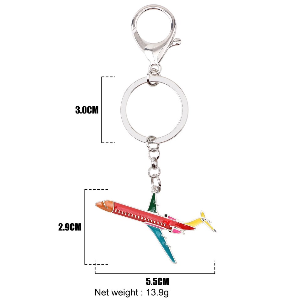 Enamel Alloy Novelty Airplane Plane Keychain Car Key Ring Jewelry Gift ...