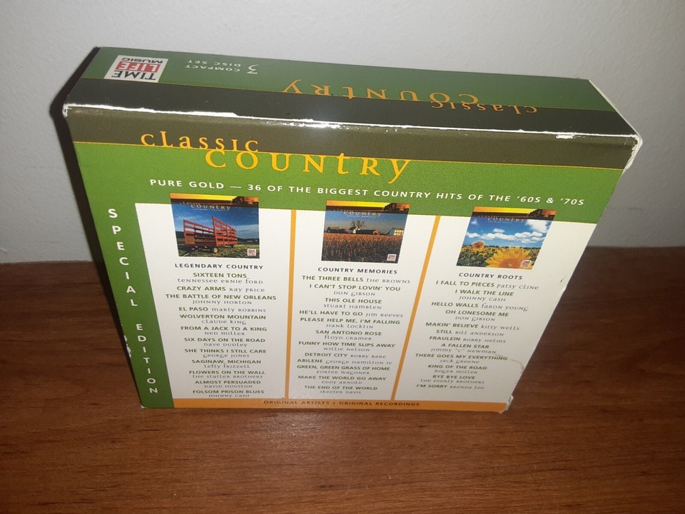 Time Life CLASSIC COUNTRY Greatest Hits CD Eddy Arnold, Ray Price 3 ...