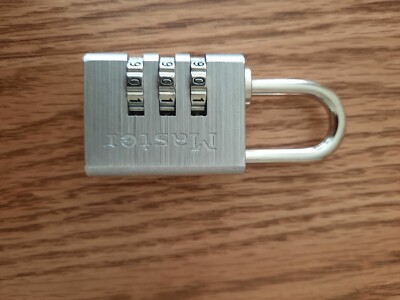 Master Lock Padlock 630D Combination Luggage Lock, 1-3/16 in. Wide euc ...