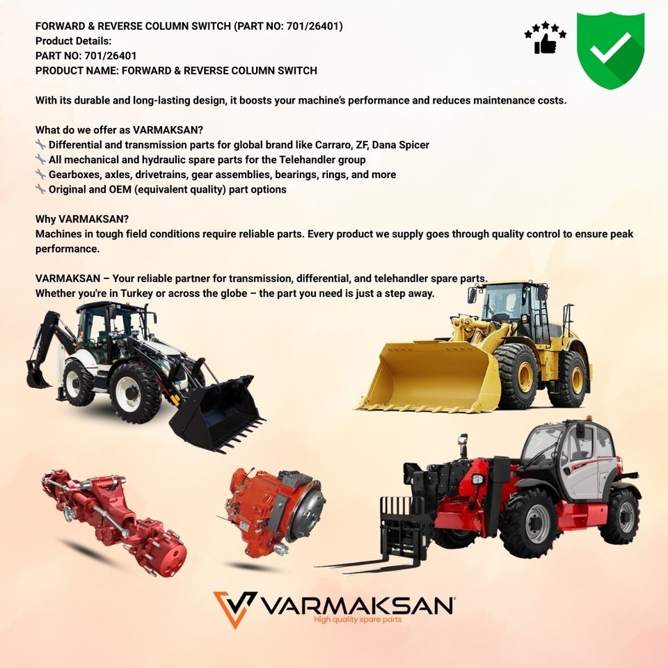 FORWARD & REVERSE COLUMN SWITCH FOR JCB BACKHOE / FORKLIFT – PART NO 701/26401 | eBay