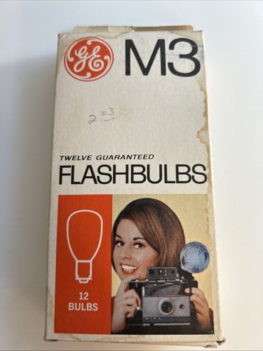 NOS 10 Vintage GE M3 FLASHBULBS Flash Bulbs PowerMite General Electric ...
