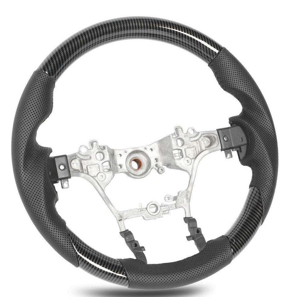 ⁺Carbon Fiber Hydro Dip Steering Wheel Perforated Leather 3 Section ...