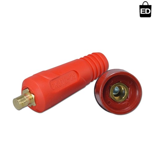 Compact 200Amp TIG Welding Cable Panel Connector Plug & Socket - Red ...