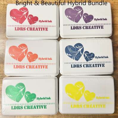 LDRS Creative Hybrid Ink Pads BRIGHT & BEAUTIFUL Bundle Set of 6 Brand ...