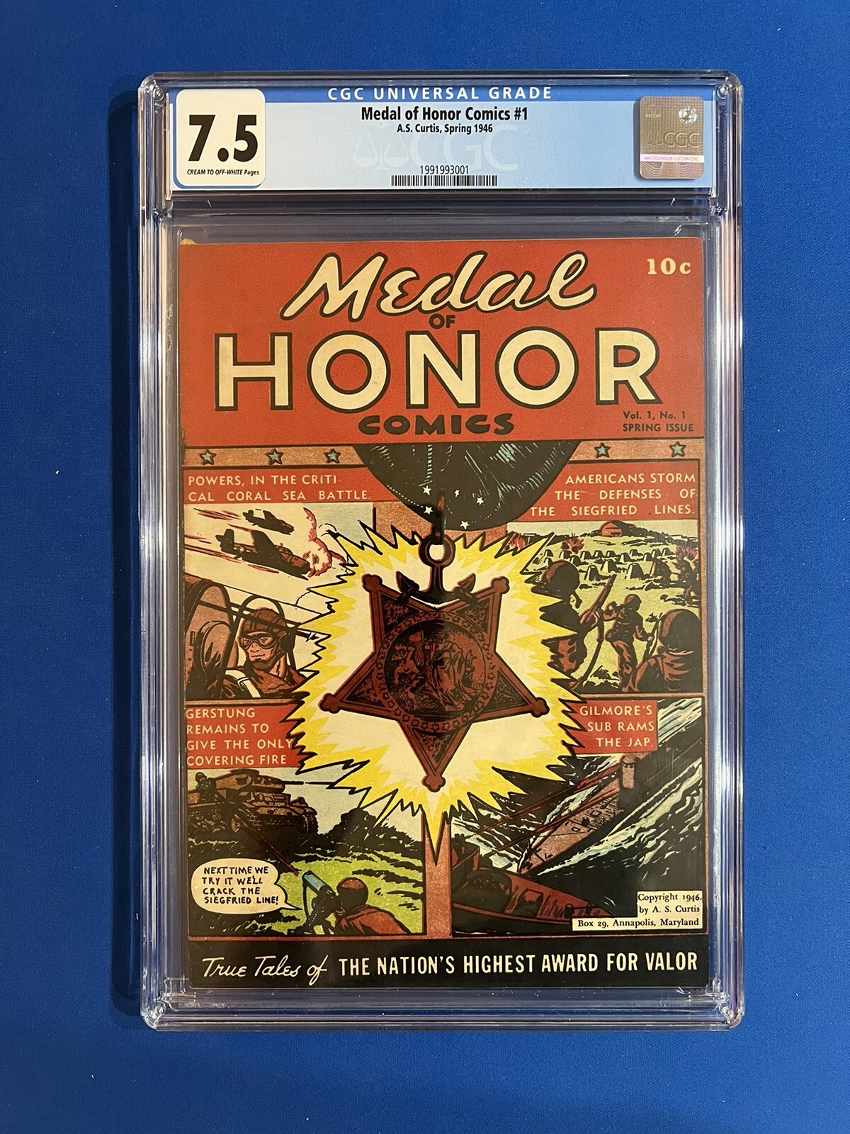 Medal of Honor Comics #1 (A. S. Curtis Spring 1946) for sale online | eBay